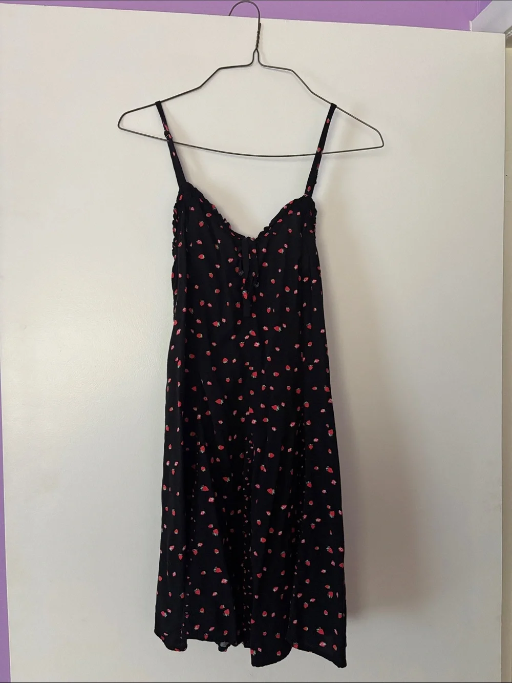 wild fable | Dresses | Wild Fable Black Mini Dress With Pink Dot Print ...